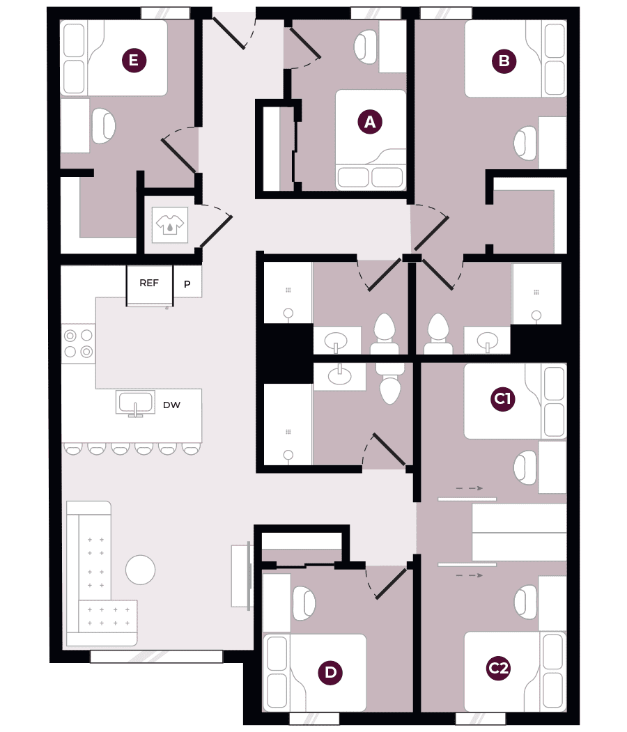 Apartment Floor Plans | Hub LA Figueroa