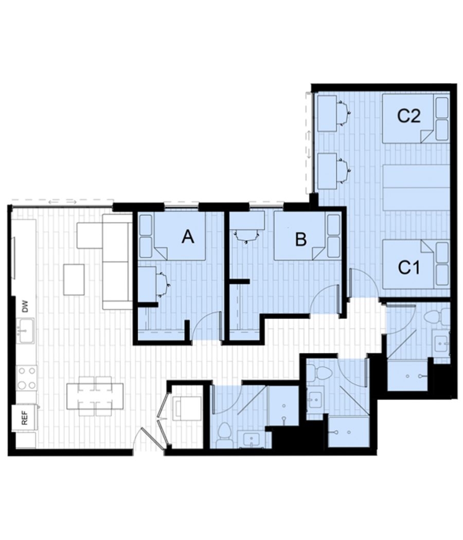 Apartment Floor Plans | Hub On Campus Limestone