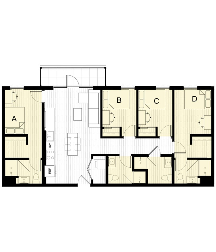 Apartment Floor Plans | Hub On Campus Limestone