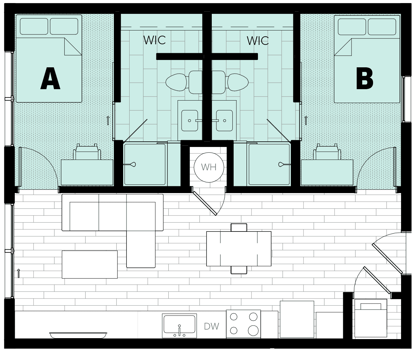 Off Campus Student Housing Floor Plans Near UA