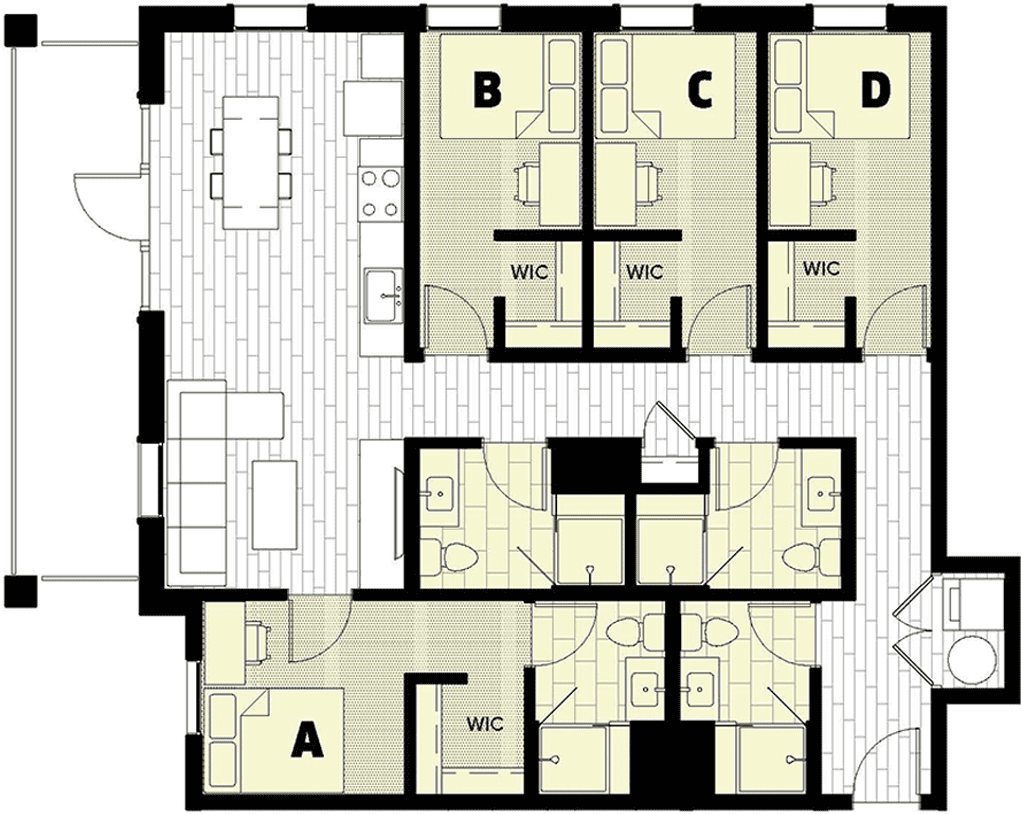 Off Campus Student Housing Floor Plans Near UA
