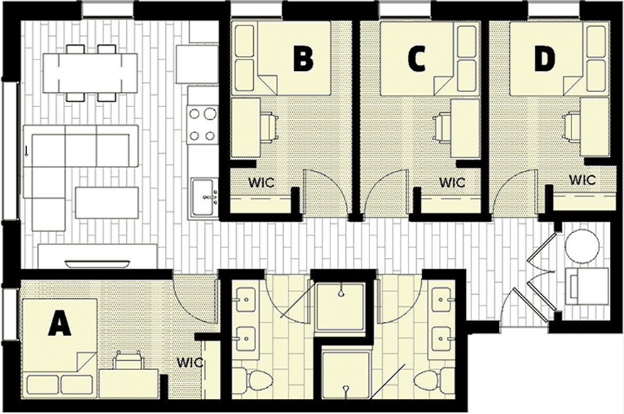 Off Campus Student Housing Floor Plans Near UA
